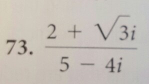 Solved 2 + squareroot of 3i/5 - 4i | Chegg.com