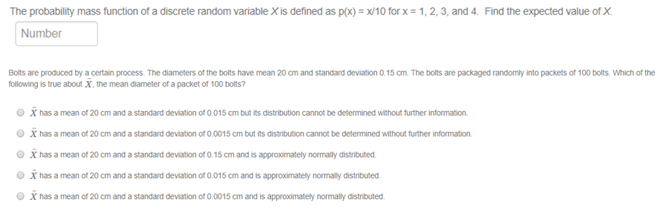 Solved The probability mass function of a discrete random | Chegg.com