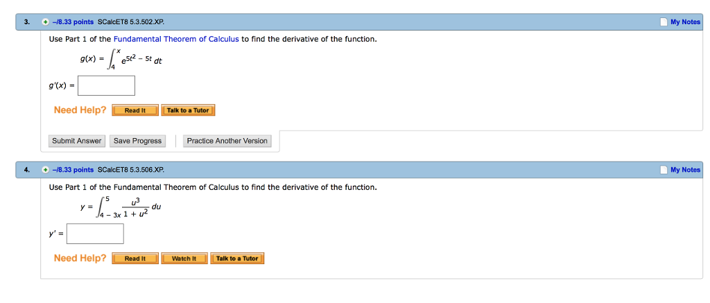 Solved Use Part 1 Of The Fundamental Theorem Of Calculus To