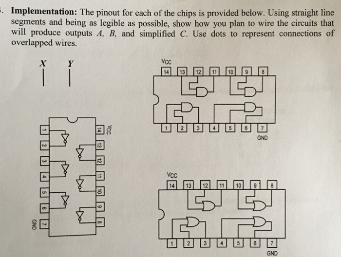 The pinout for each of the chips is provided below. | Chegg.com