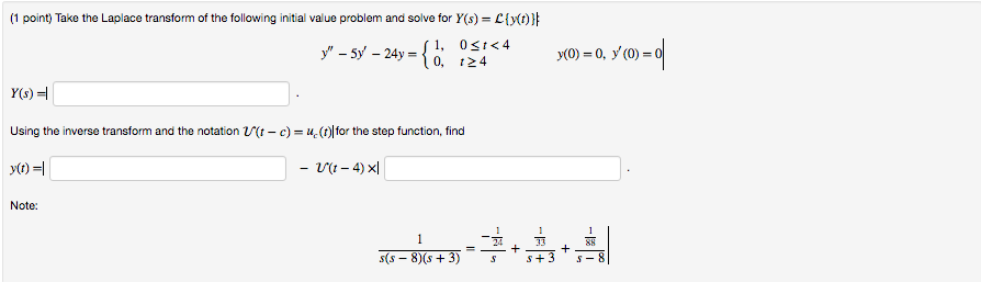 Solved Take the Laplace transform of the following initial | Chegg.com