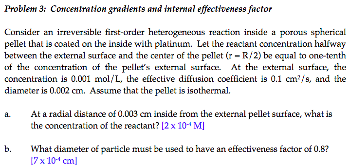 Solved Problem 3: Concentration gradients and internal | Chegg.com