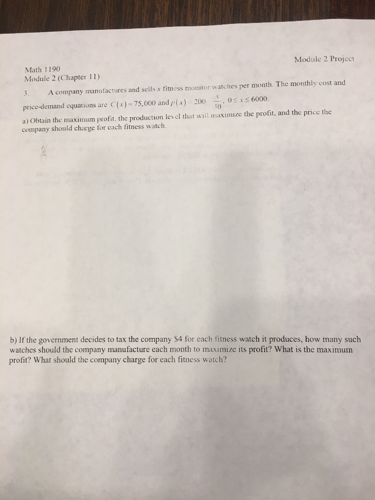 Solved Module 2 Project Math 1190 Module 2 (Chapter 11) 3. A | Chegg.com