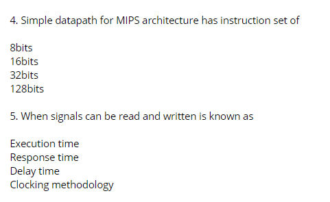 Solved Simple datapath for MIPS architecture has instruction | Chegg.com