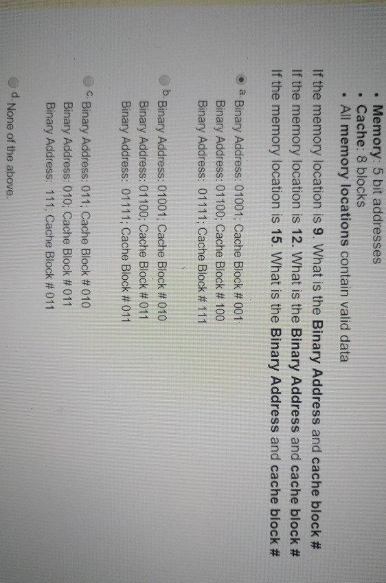 Solved . Main memory blocks are numbered from 0 to 199 . | Chegg.com