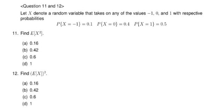 Solved Let A denote a random variable that takes on any of | Chegg.com