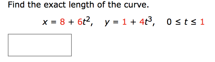 Solved Find the exact length of the curve. | Chegg.com