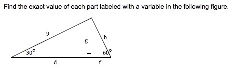 Solved Find the exact value of each part labeled with a | Chegg.com