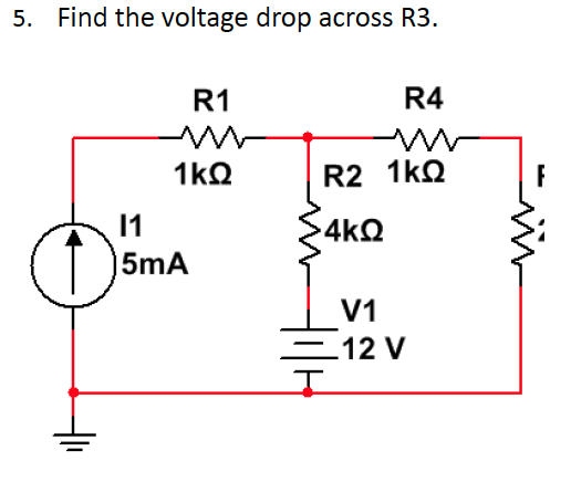 Solved Find the voltage drop across R3. | Chegg.com