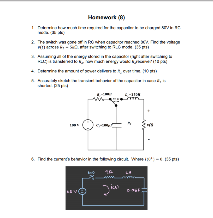Solved Homework 8 1 Determine How Much Time Required For Chegg