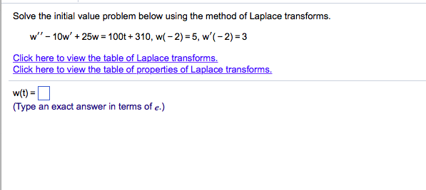 Solved Solve the initial value problem below using the | Chegg.com
