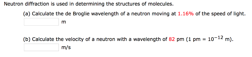 Solved Neutron diffraction is used in determining the | Chegg.com