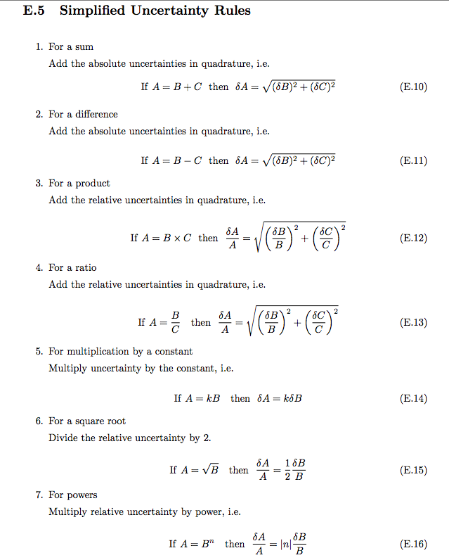 Solved From Appendix E on Experimental Uncertainties, read | Chegg.com