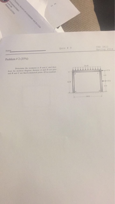 Solved Determine the moments at A and C and then draw the | Chegg.com
