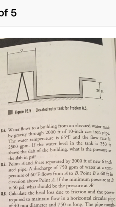 Solved Water flows to a building from an elevated water tank | Chegg.com