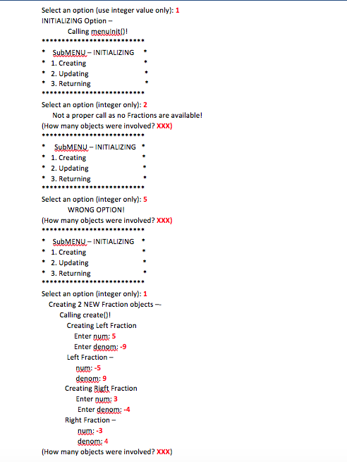 I AM ASKED TO UPDATE THE FRACTION CLASS I HAD FOR MY | Chegg.com