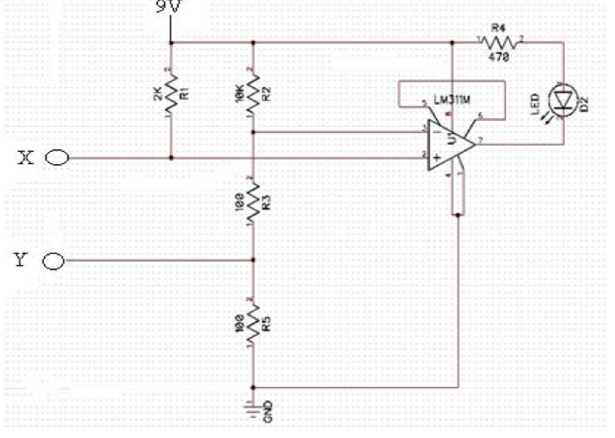 Solved The circuit shown is a comparator op-amp circuit used | Chegg.com