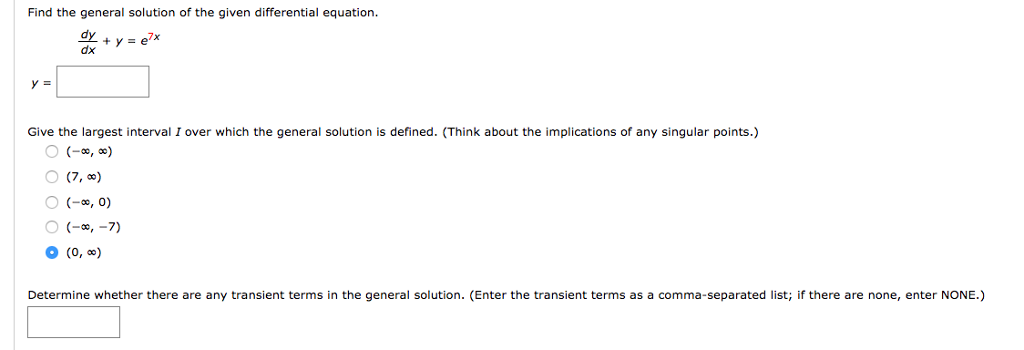 Solved Find The General Solution Of The Given Differential