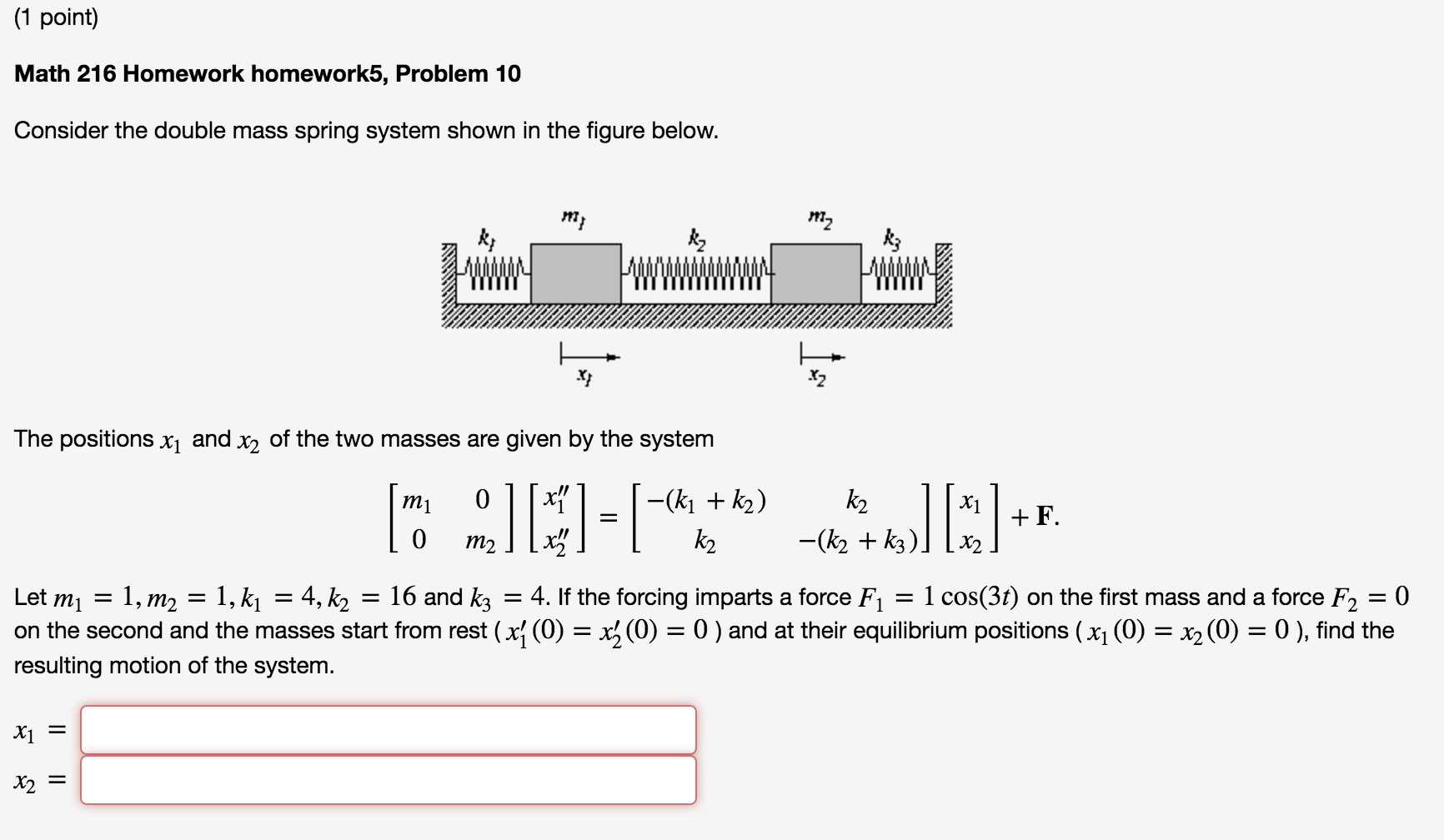Solved (1 point) Math 216 Homework homework5, Problem 10 | Chegg.com
