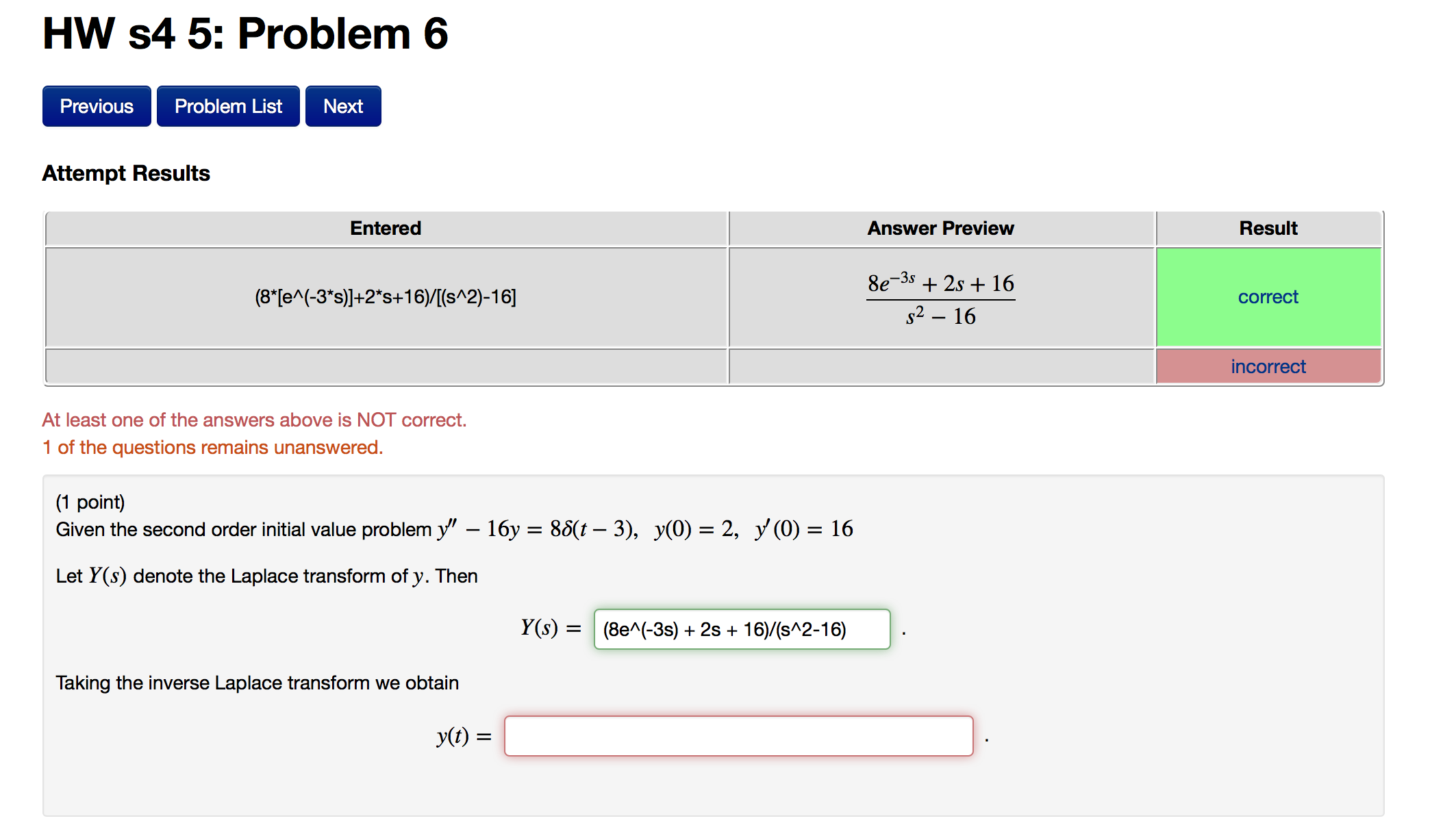 Solved Attempt Results At least one of the answers above is | Chegg.com