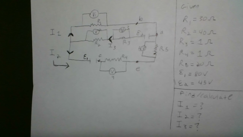 Solved Given R_1 = 30 Ohm R_2 = 40 Ohm R_3 = 1 Ohm R_4 | Chegg.com
