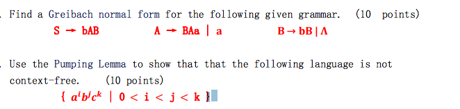 Solved Find a Greibach normal form for the following given | Chegg.com