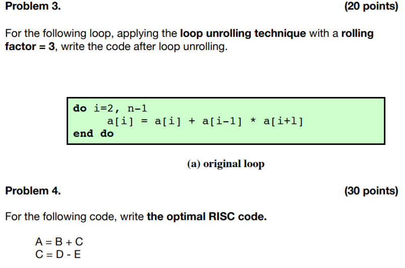 Solved Problem 3. (20 points) For the following loop, | Chegg.com Solved Problem 3. (20 points) For the following loop, | Chegg.com