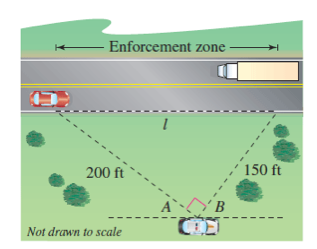 Solved A police department has set up a speed enforcement | Chegg.com