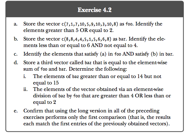 Solved Exercise 4.2 a. Store the vector | Chegg.com