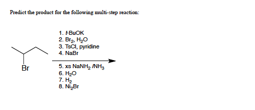 Solved Predict the product for die following multi-step | Chegg.com