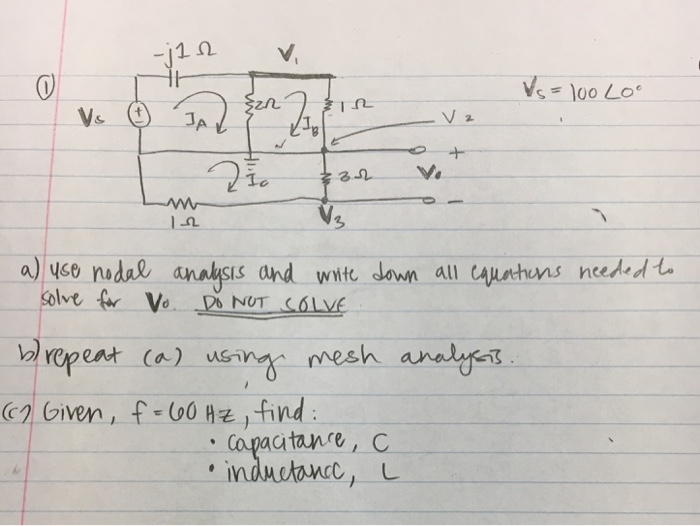 Solved Use nodal analysis and write down all equations | Chegg.com
