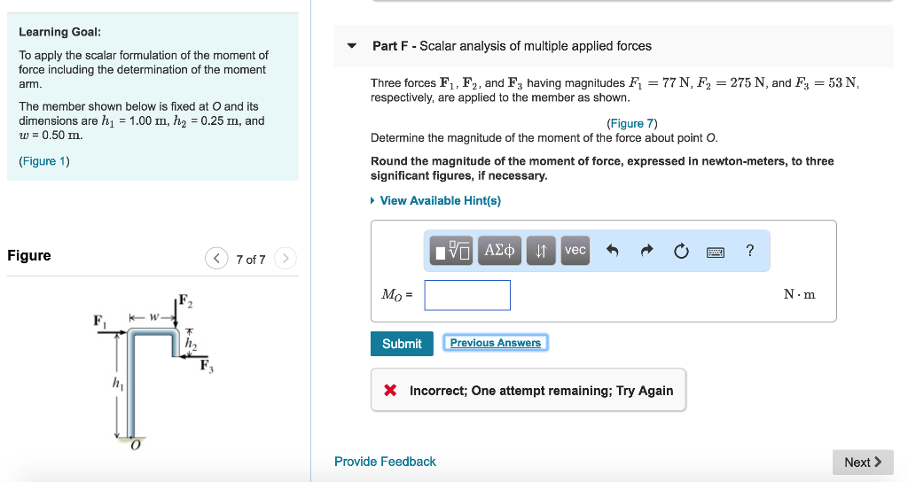 Solved Learning Goal: Part F Scalar analysis of multiple | Chegg.com