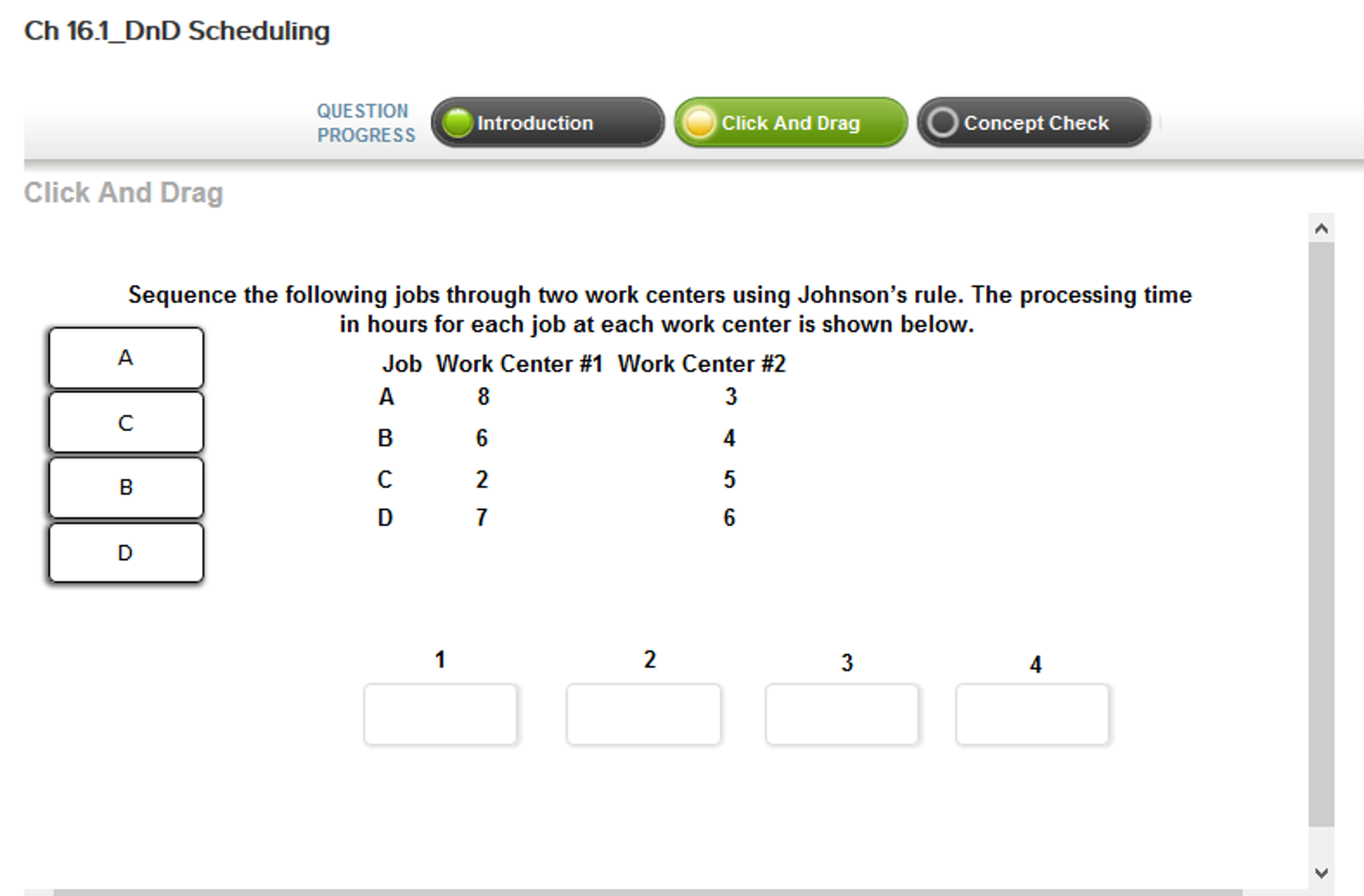 Solved Ch 161 DnD Scheduling QUESTION Introduction Click And | Chegg.com