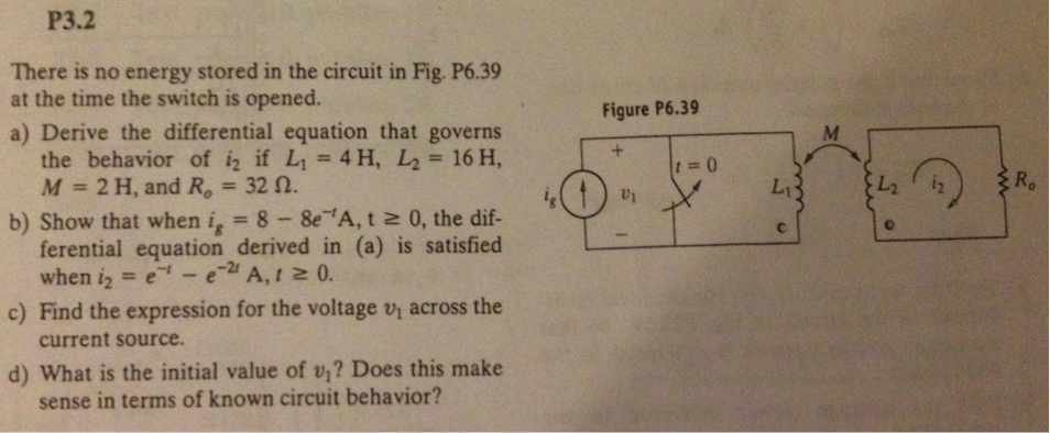 Solved There is no energy stored in the circuit in Fig. | Chegg.com