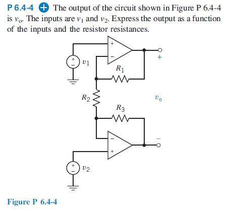 Solved The output of the circuit shown in Figure P 6.4-4 Is | Chegg.com