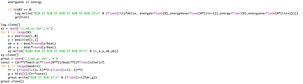 The problem: Use the Molecular Dynamics program as | Chegg.com