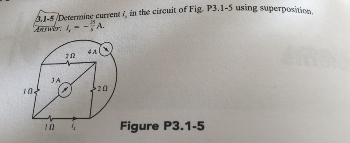 Solved Determine current is in the circuit of Fig. P3.1-5 | Chegg.com