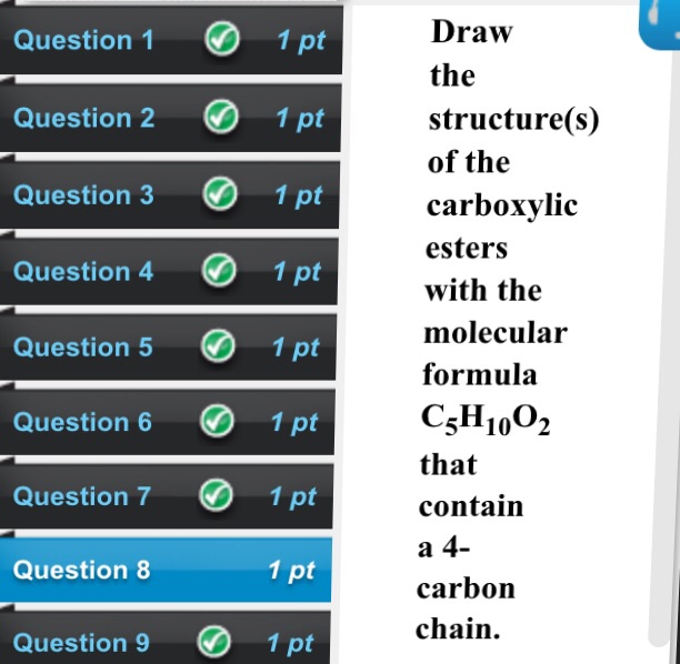 Solved Draw the structure(s) of the carboxylic esters with | Chegg.com