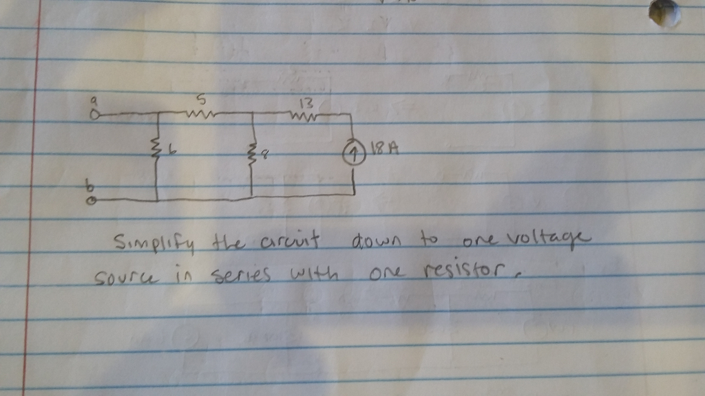 Solved Simplify the circuit to one voltage source in series | Chegg.com