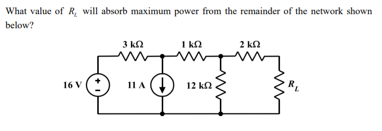 Solved What value of R will absorb maximum power from the | Chegg.com