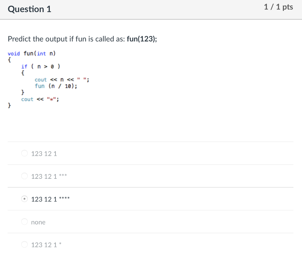 Solved Can someone explain why it outputs four stars at the | Chegg.com