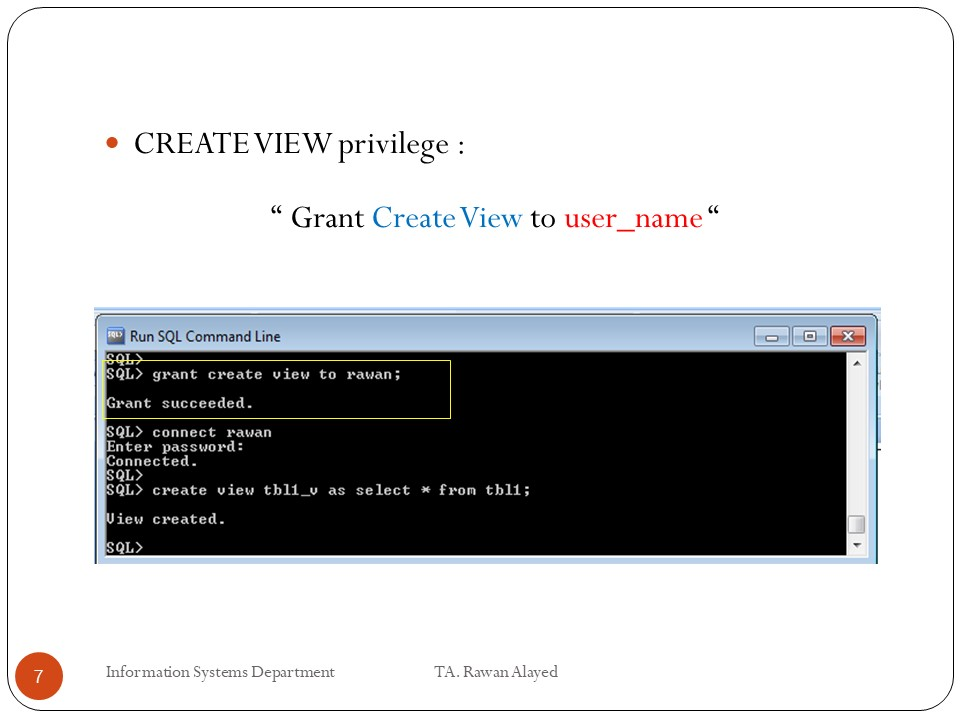 System Privileges Grant system privileges to | Chegg.com