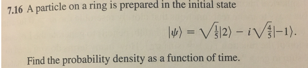 Solved A particle on a ring is prepared in the initial state | Chegg.com