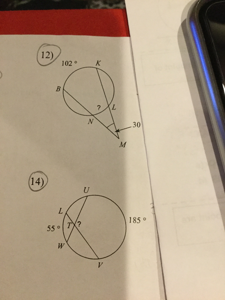 Solved Find the measure of the arc or angle indicated. | Chegg.com