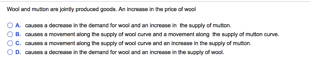 Solved Wool and mutton are jointly produced goods. An | Chegg.com
