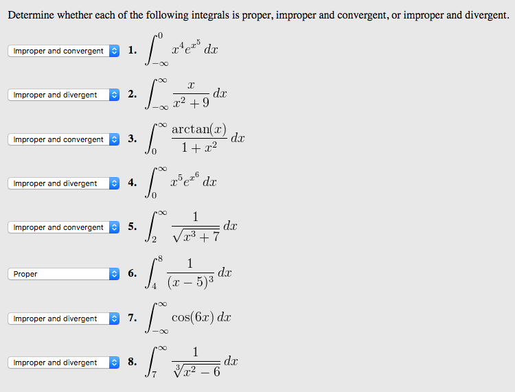Solved Determine whether each of the following integrals is | Chegg.com