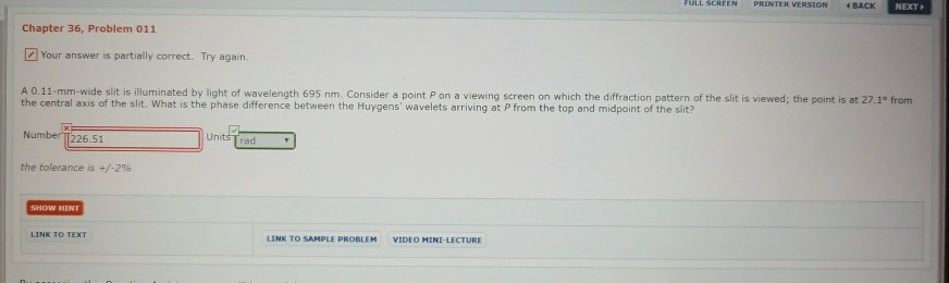 Solved FULL SCREEN PRINTER VERSION BACK NEXT Chapter 36, | Chegg.com