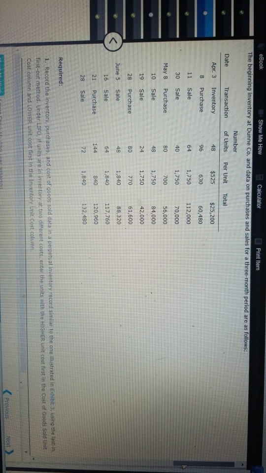Solved Show Me How Calculator Print Item The beginn ning | Chegg.com