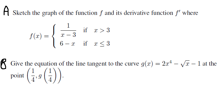 Solved A Sketch the graph of the function F and its | Chegg.com