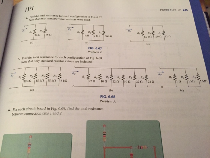 Solved Find the total resistance for each configuration of | Chegg.com